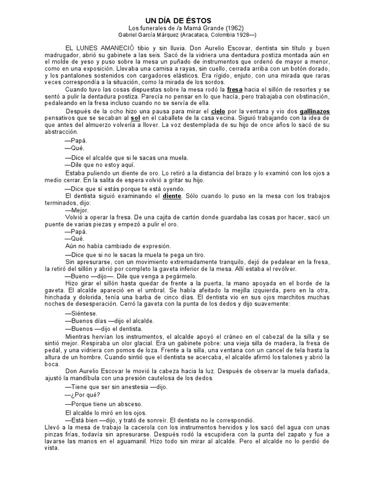 Un Día de Éstos | PDF | Naturaleza