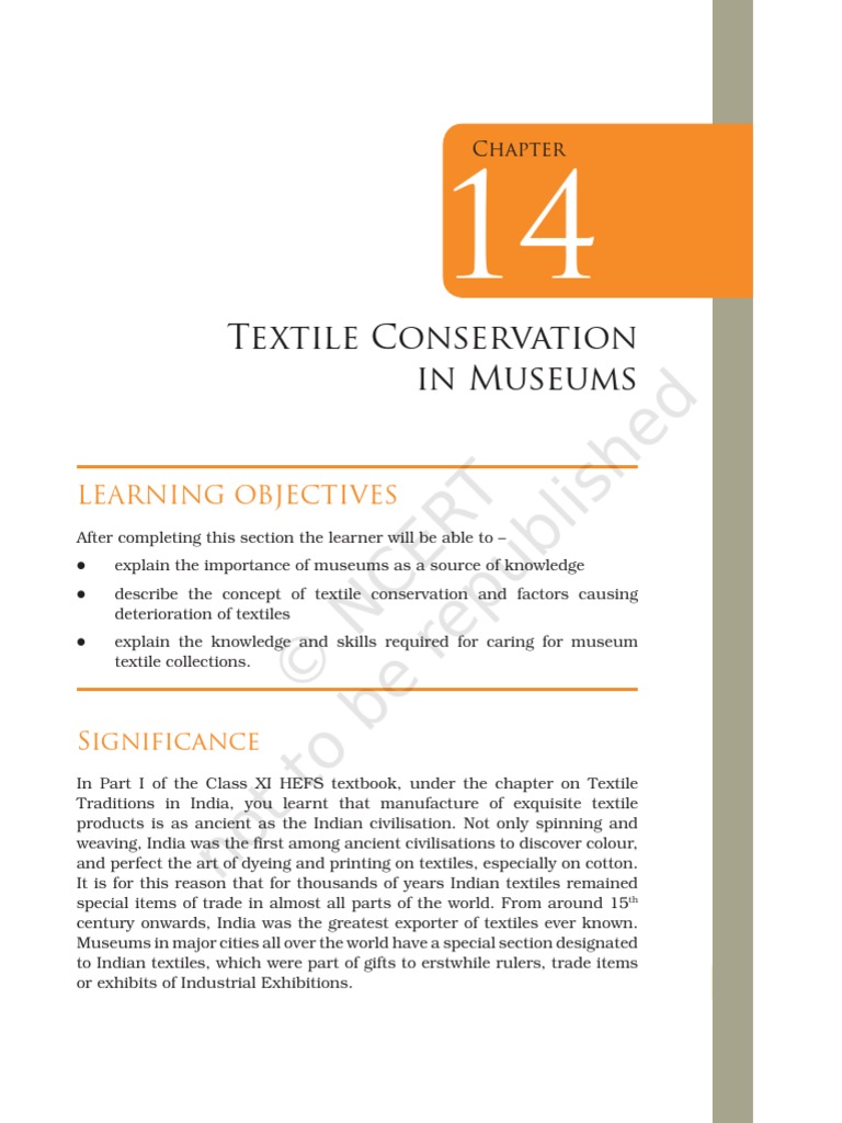 Textile Conservation in Museums: Preserving Our Cultural Heritage ...