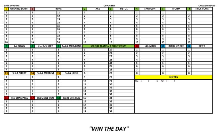 2ht and Flag Football Play Call Sheet 123 | PDF | Sports | Leisure