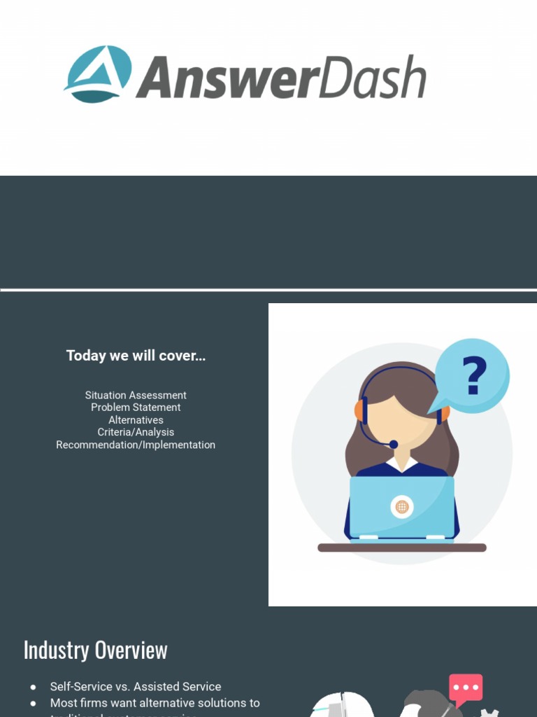 AnswerDash Case | PDF | Strategic Management | Customer Satisfaction