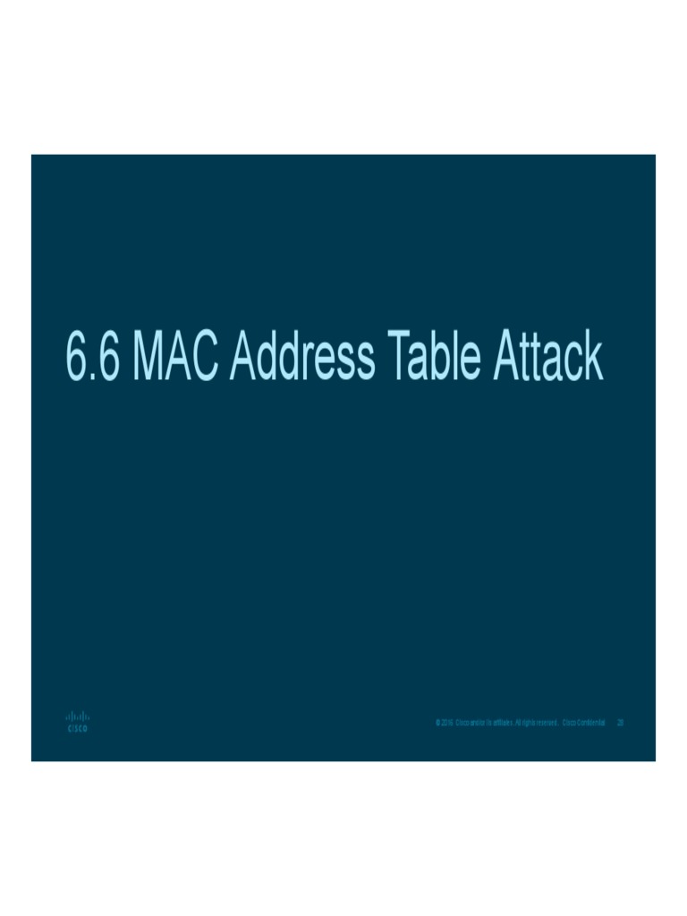 6.6 MAC Address Table Attack | PDF | Networking Standards | Computer ...