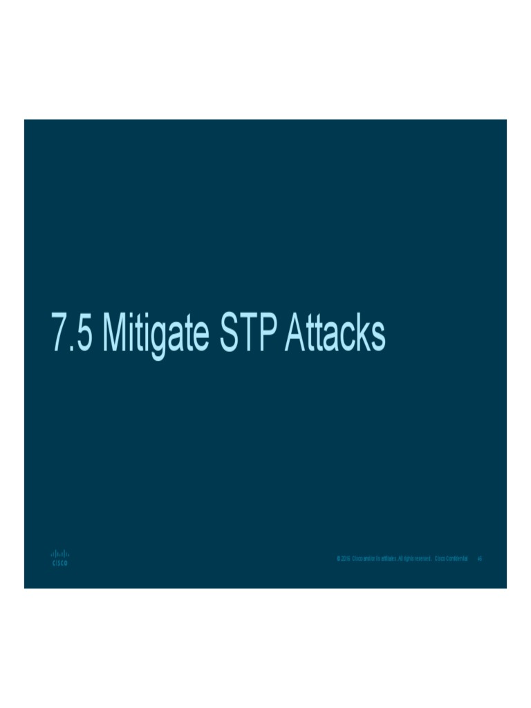7 5 Mitigate Stp Attacks Pdf Telecommunications Information Age