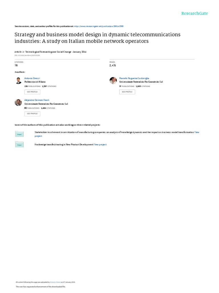 Strategy and Business Model Design in Dynamic Telecommunications ...
