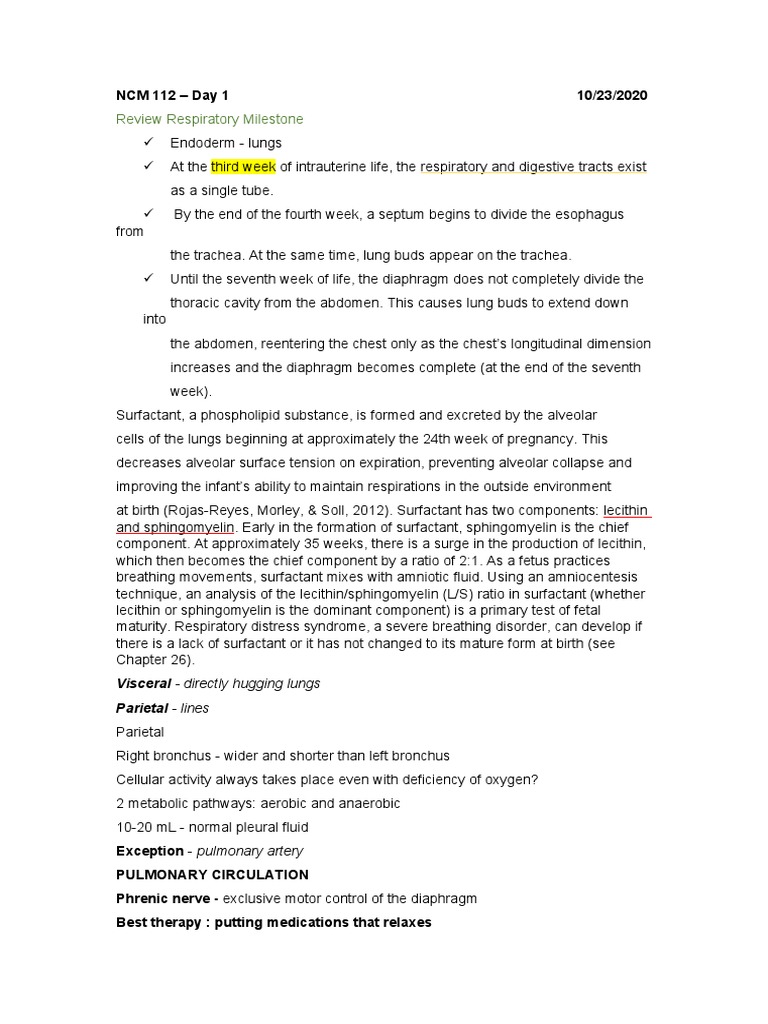 NCM 112 - Day 1 | PDF