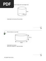Volume Cylinder Answers | PDF