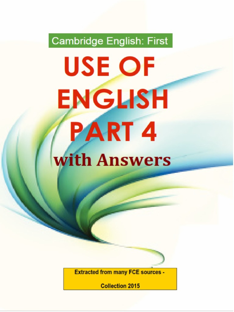 FCE Use of English - Part 4 | PDF | Language Education | Applied ...