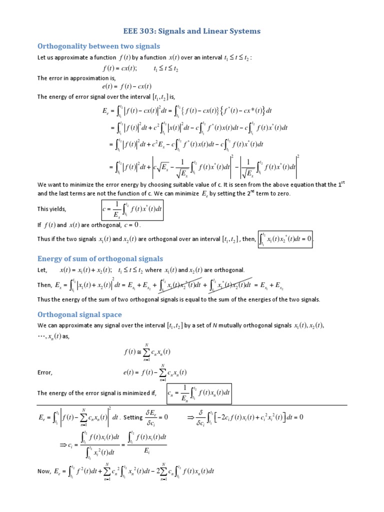 Signals and Systems 04 | PDF | Trigonometric Functions | Mathematical ...