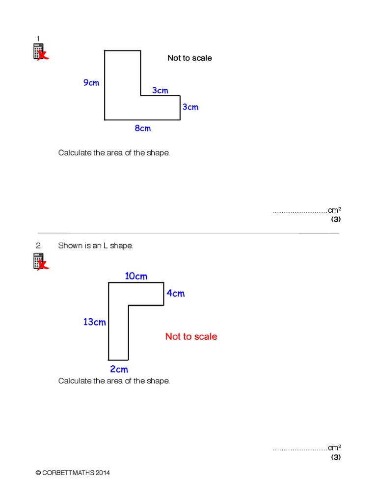 Area of Compound Shapes | PDF | Area | Metrology