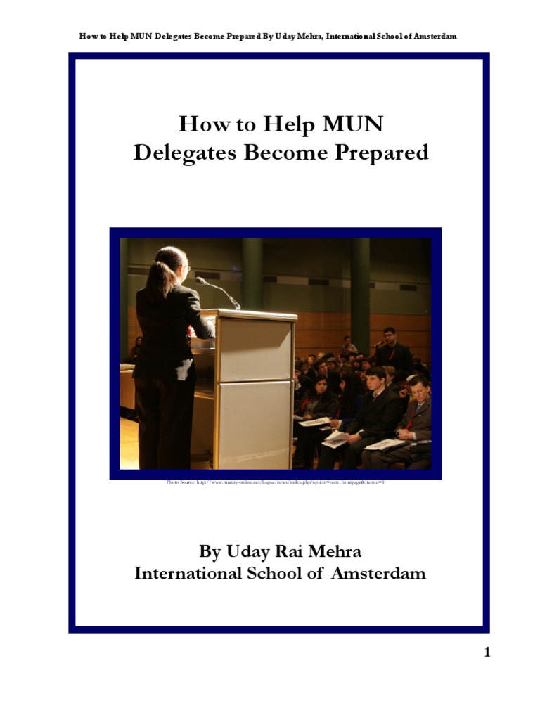 how to help mun delegates become prepared | News | United Nations ...