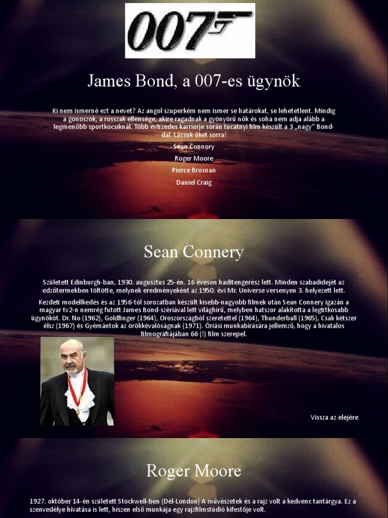 James Bond, A 007-Es Ügynök