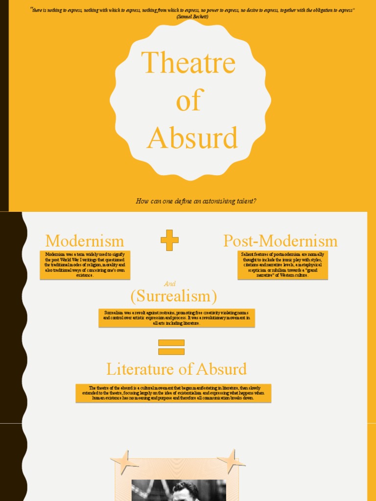 Theatre of Absurd | PDF | Postmodernism | Theatre