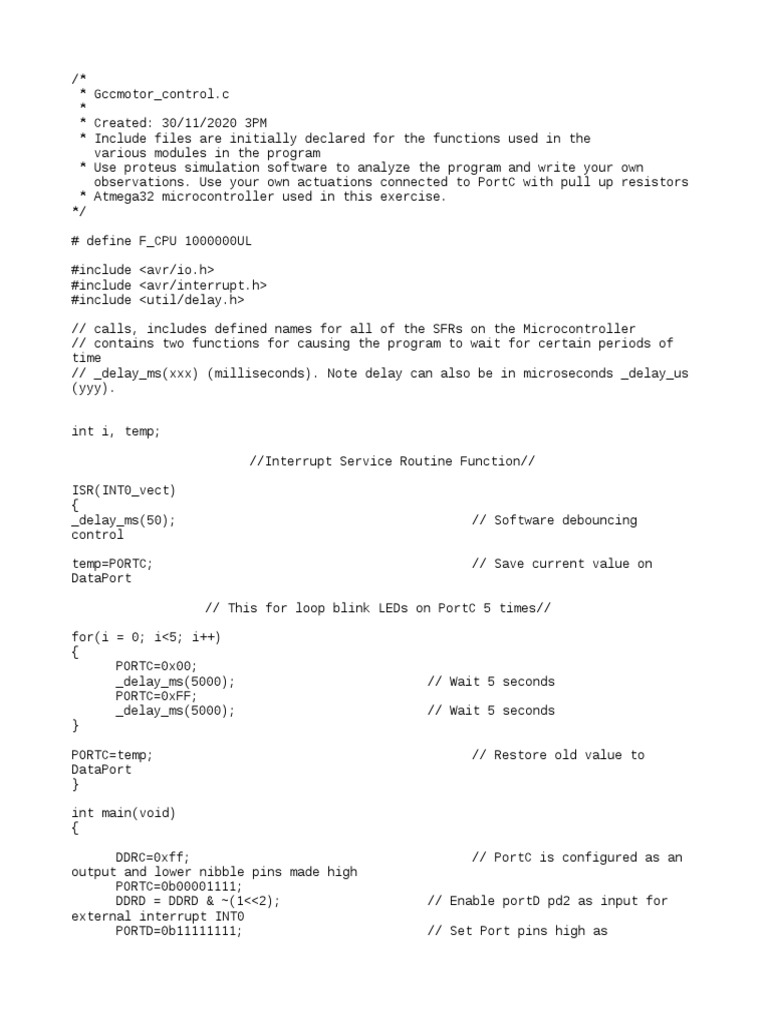 Interrupt Exercise | PDF | Microcontroller | Computer Programming