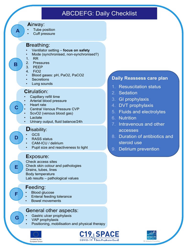 Daily Ventilator Management Checklist | PDF | Sepsis | Physiology