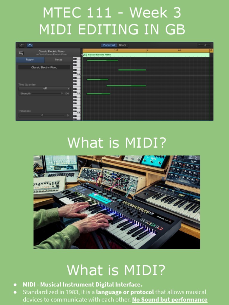 MIDI Editing and Sequencing Guide | PDF | Musical Instruments | Sound