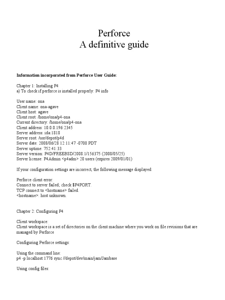 Perforce-Definitive Guide | PDF | Version Control | Login
