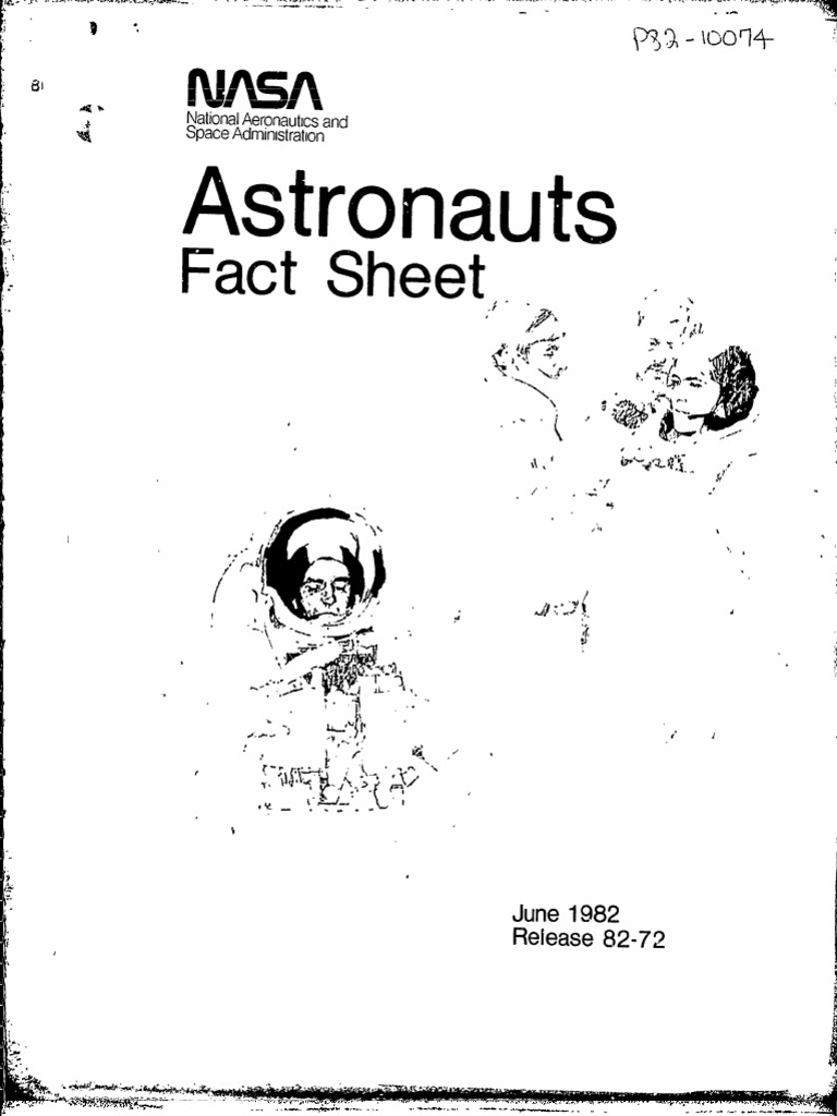 Astronauts Fact Sheet June 1982 | PDF | Apollo Program | Project Gemini