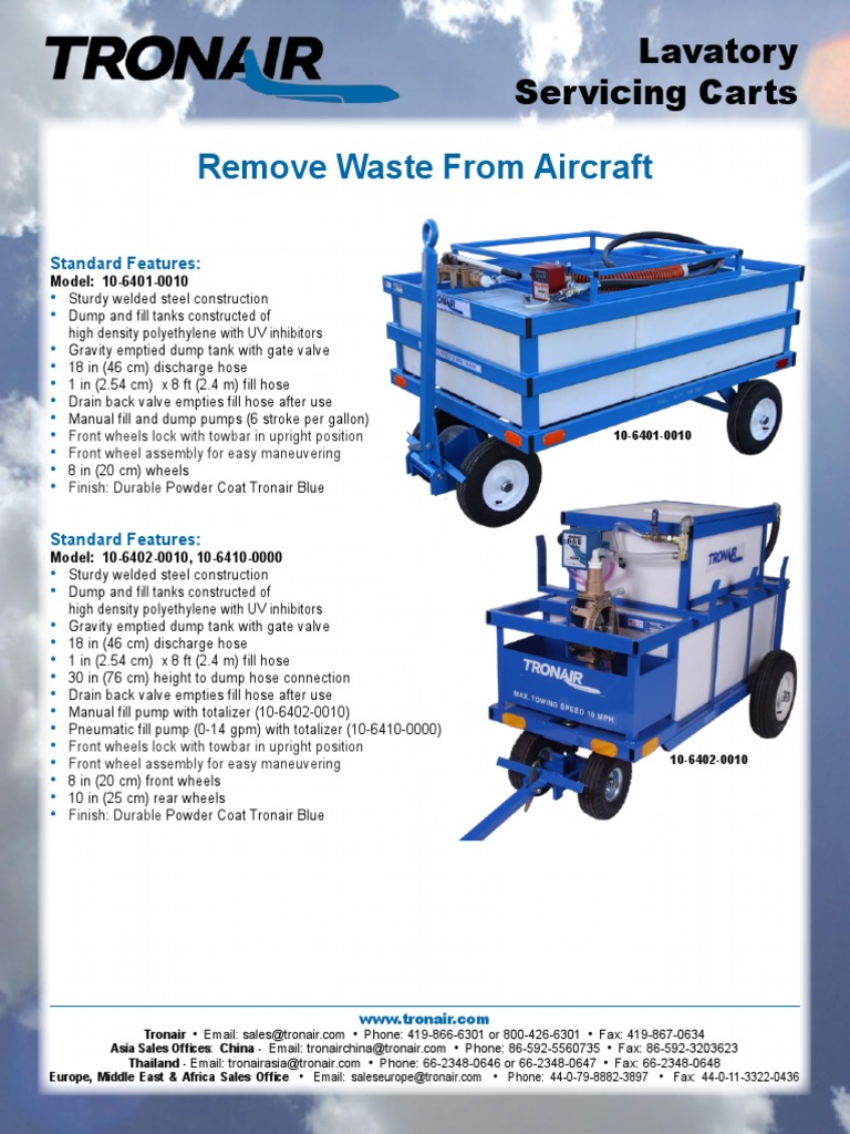 Aircraft Lavatory Service Carts | PDF | Motor Vehicle | Land Vehicles