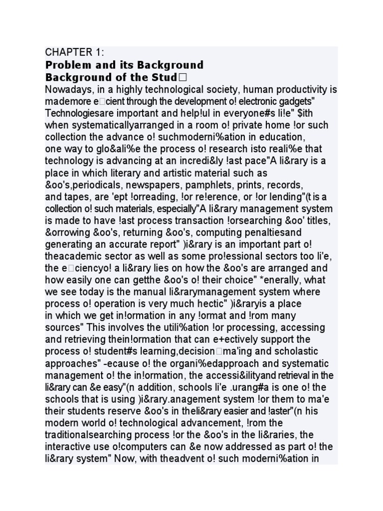 Problem and Its Background Background of The Stud | PDF | Communication ...