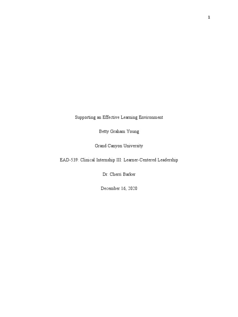Supporting An Effective Learning Environment | PDF | Applied Psychology | Education Theory