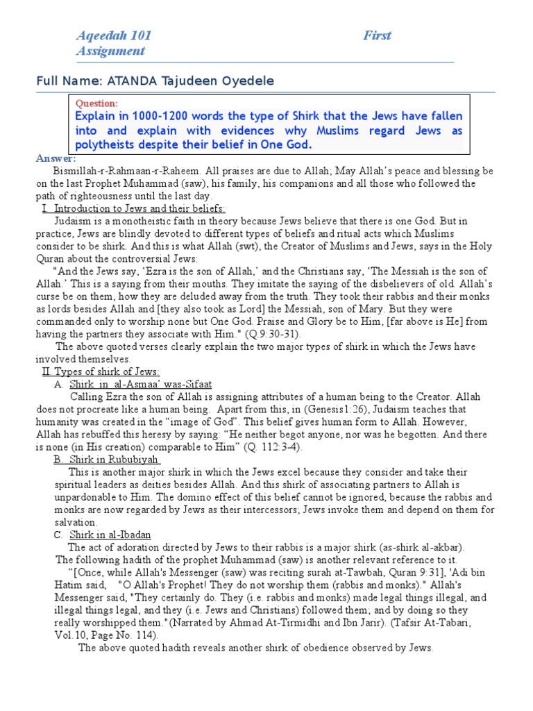 AQD101A1 Atanda | PDF | Usury | God In Islam