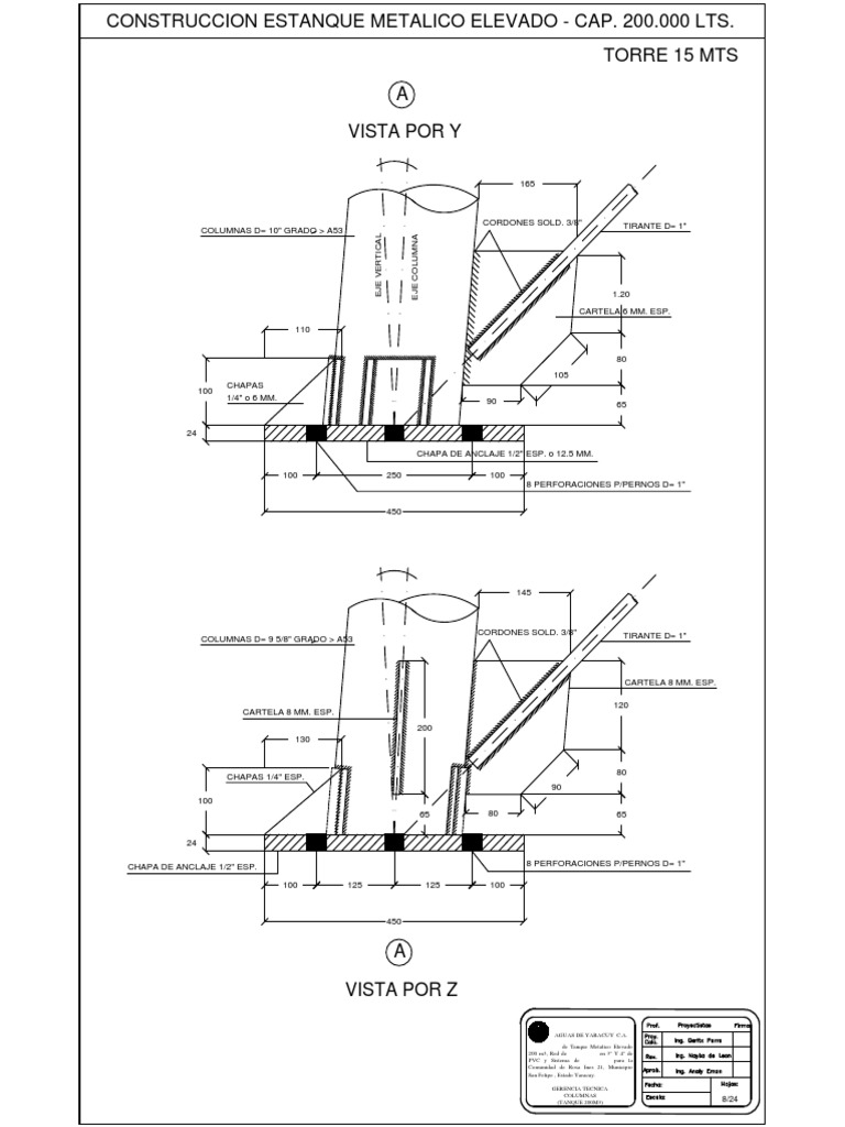 Construcción Tanque Metálico 200m3 | PDF | Tanques | Vehículos ...