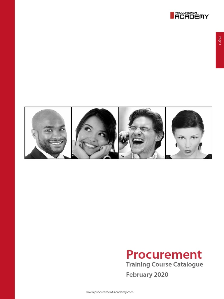 Procurement Academy Full Catalogue | PDF | Procurement | Educational ...