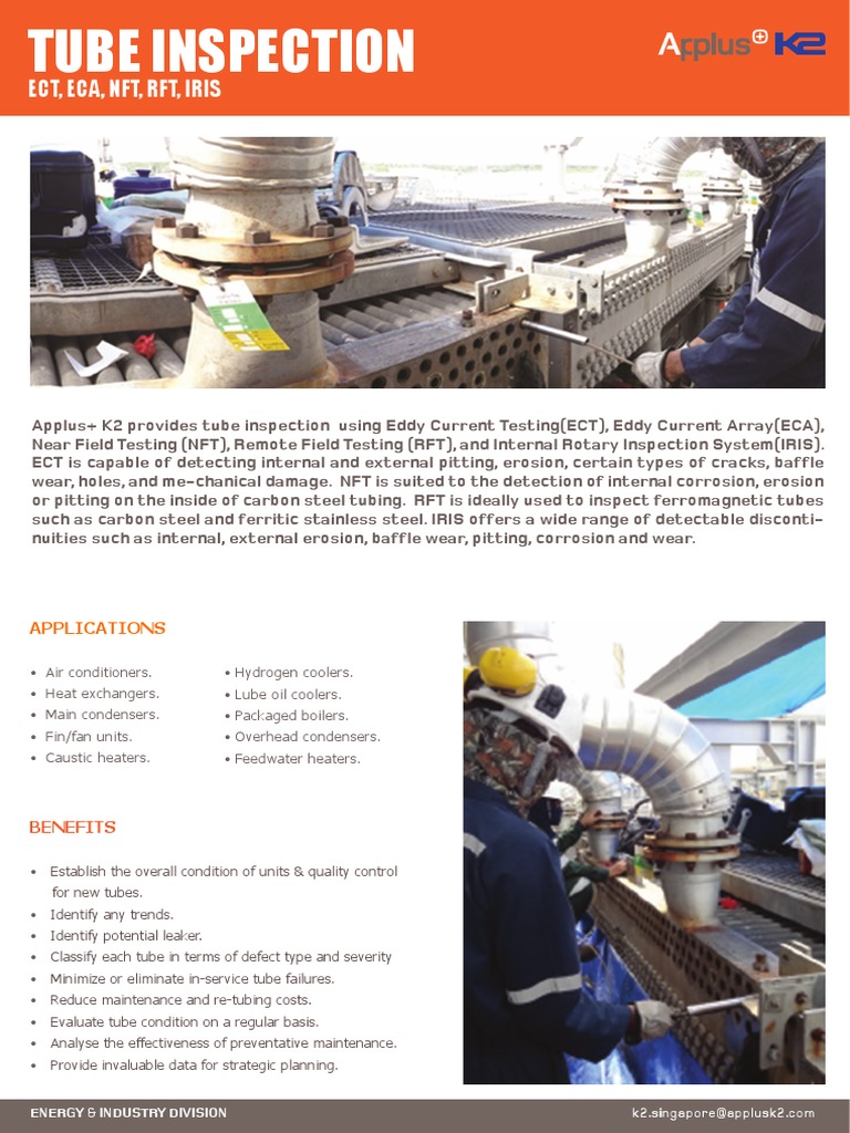 Tube Inspection Techniques Overview | PDF | Heat Exchanger | Vacuum Tube