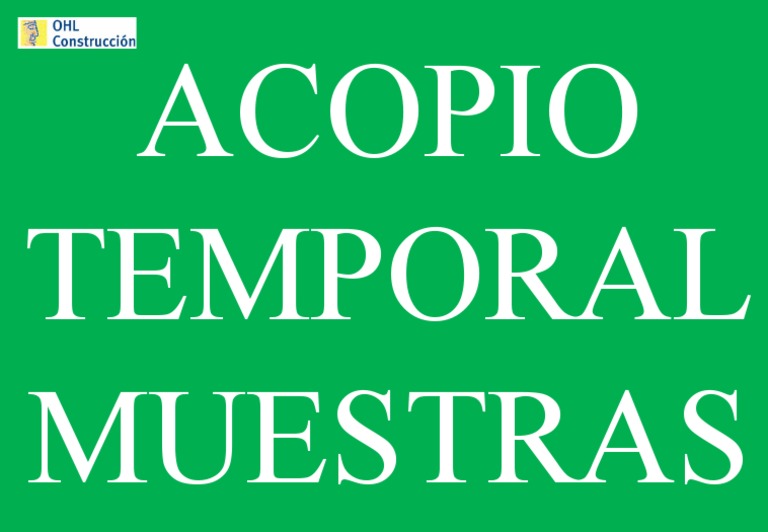 Acopio Temporal Muestras | PDF