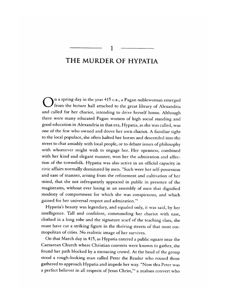 The Murder of Hypatia | PDF | Gnosticism | Ptolemaic Kingdom
