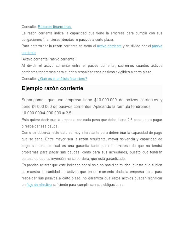 Razon Corriente 6 | PDF