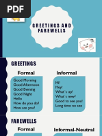 ESL Greetings and Farewell | PDF