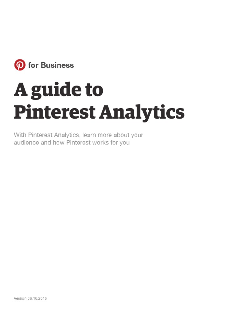 Pinterest Analytics Guide en | PDF | Analytics | Communication