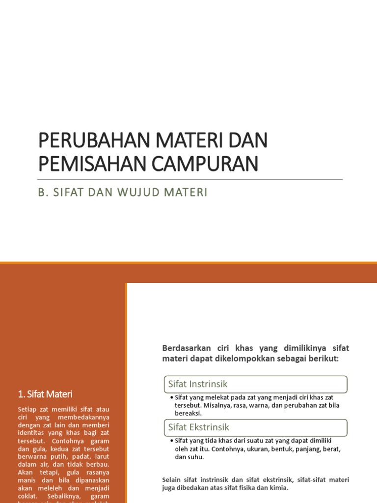 I.B. Sifat Dan Wujud Materi | PDF
