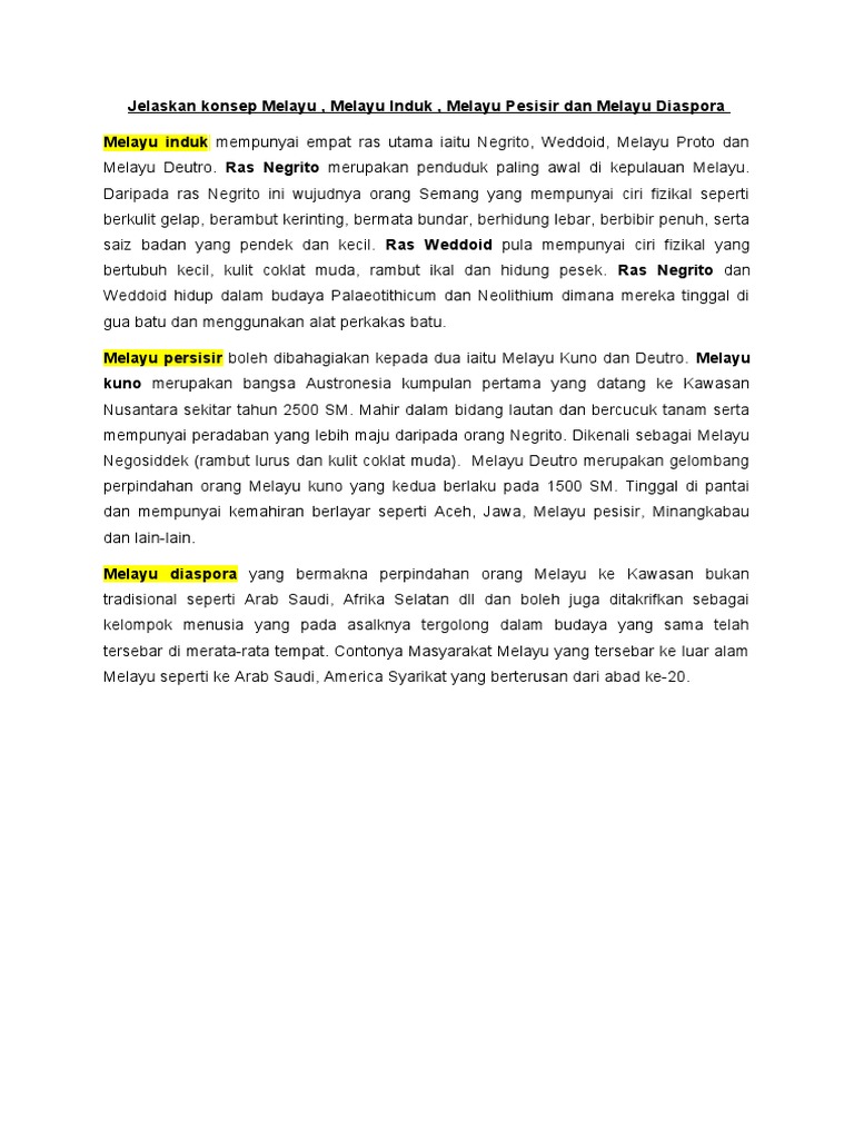 Konsep Melayu Dan Budaya Kebangsaan | PDF