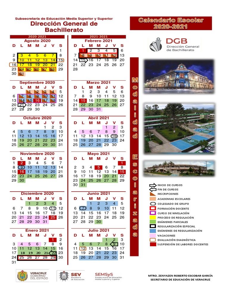 Calendario DGB Escolarizado 2020-2021 | PDF