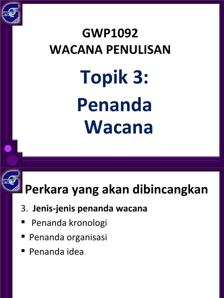 TOPIK 3 Penanda Wacana | PDF