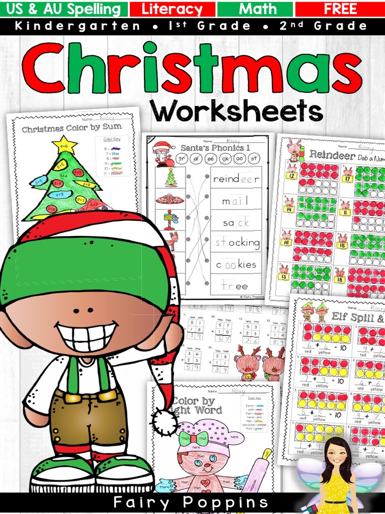 Christmas Math Literacy Worksheets Fairy Poppins | PDF | Christmas