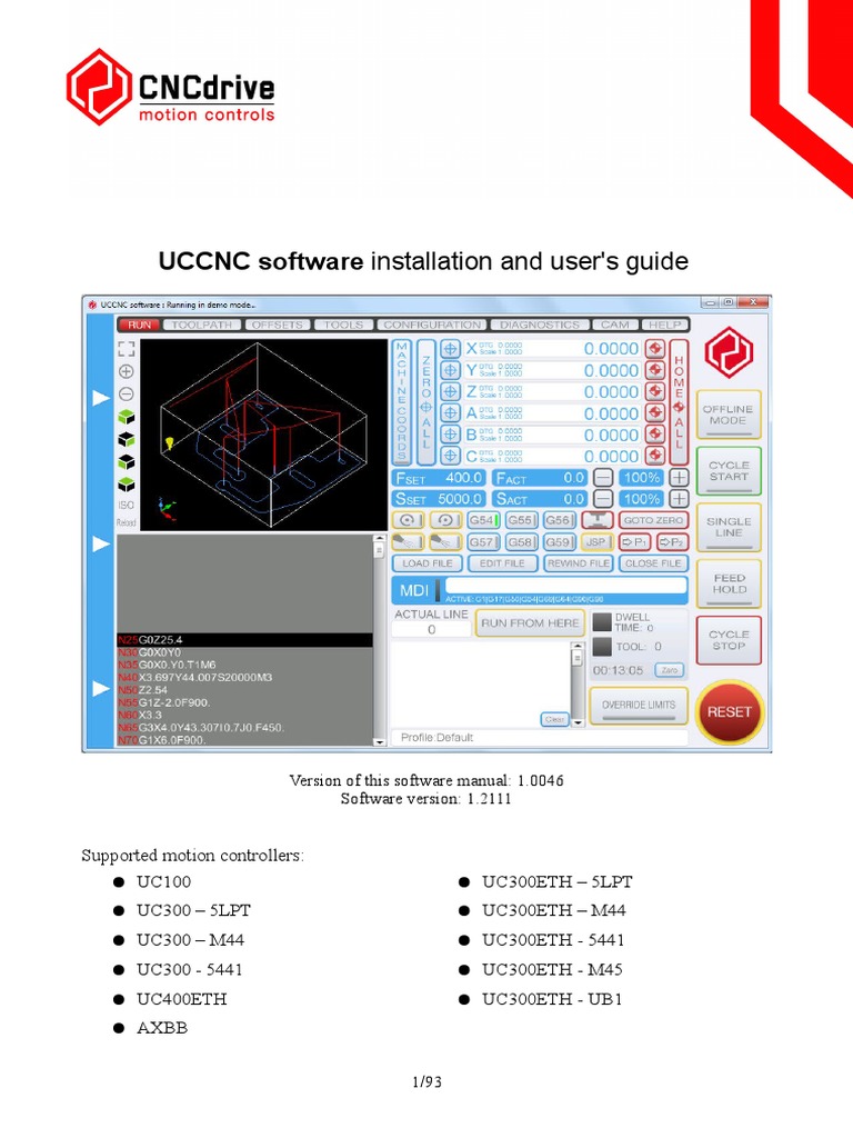 UCCNC Software Installation and User's Guide | PDF | Installation (Computer Programs) | Command ...