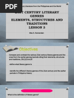 Literary Elements, Genres, Traditions | PDF | Poetry | Narrative