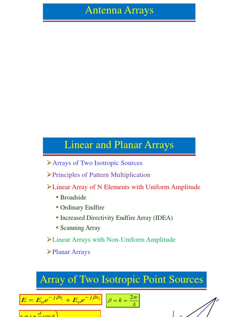 Antenna Arrays | PDF | Physical Phenomena | Waves