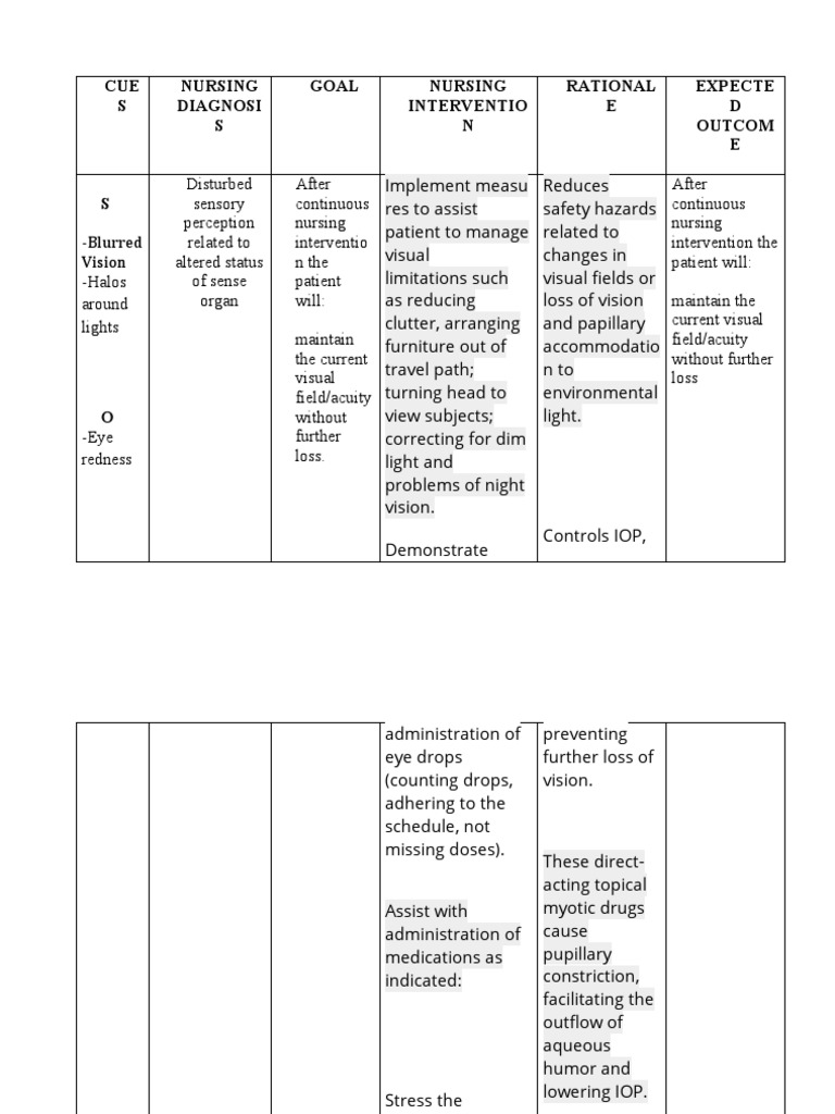 Disturbed Visual Sensory NCP | PDF | Visual Perception | Visual Impairment