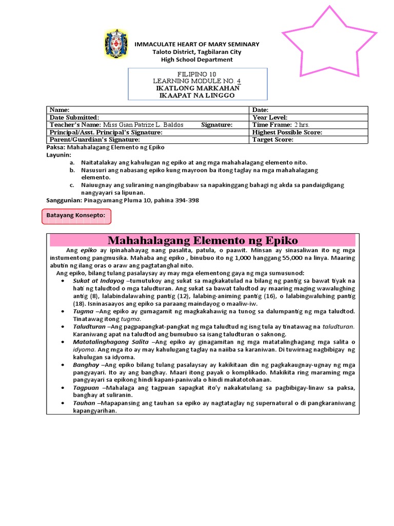 Week 4 Grade 10 Module | PDF