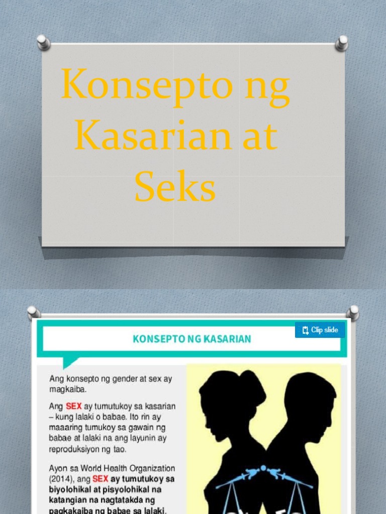 Konsepto Ng Kasarian At Seks Pdf