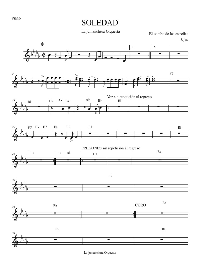 Soledad - Piano | PDF | Entretenimiento (general)