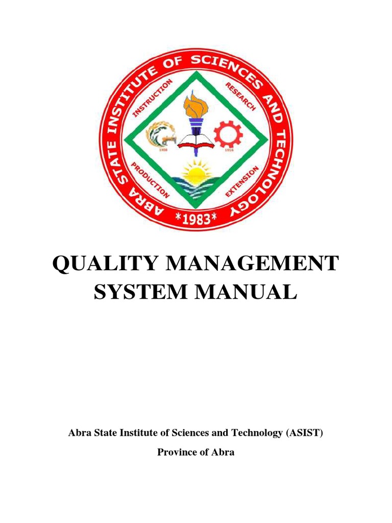 Quality Management System Manual: Abra State Institute of Sciences and ...