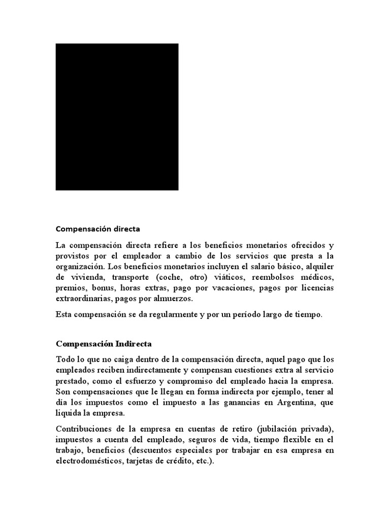 Compensación Directa e Indirecta | PDF