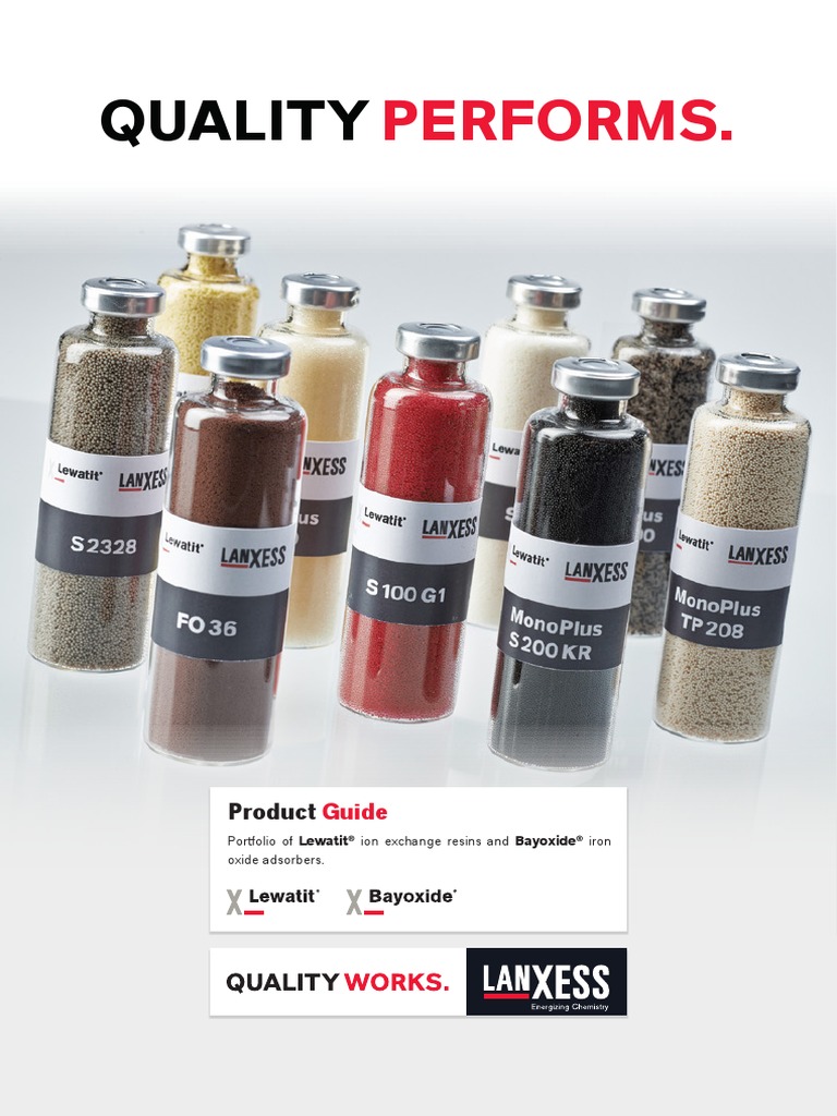 Resin Lewatit Catalog | PDF | Adsorption | Chemical Substances