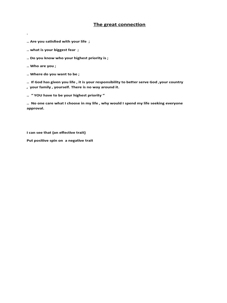 The Great Connection by Arnie Warren | PDF