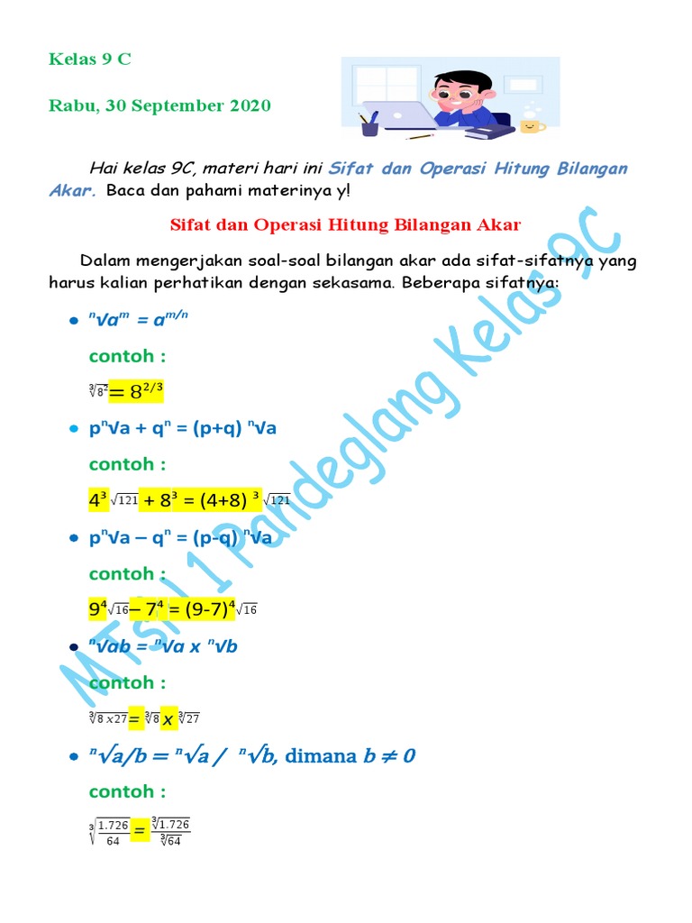 Materi Operasi Hitung Bilangan Akar | PDF