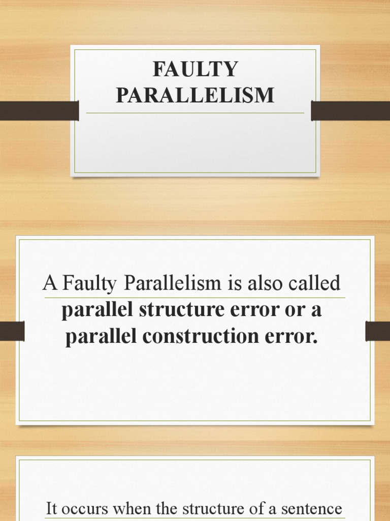 Parallelism Examples For Kids